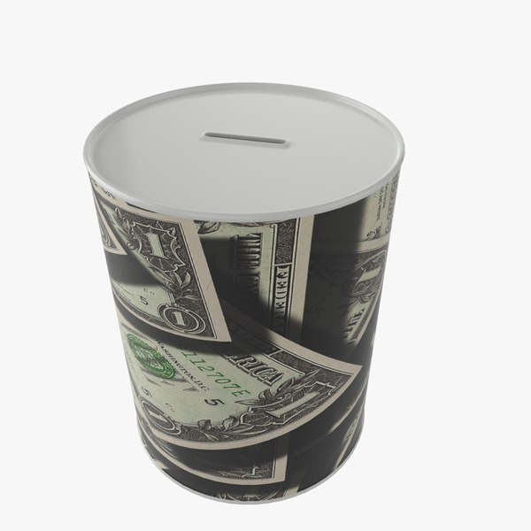 3D dollar money box tin model - TurboSquid 1647729