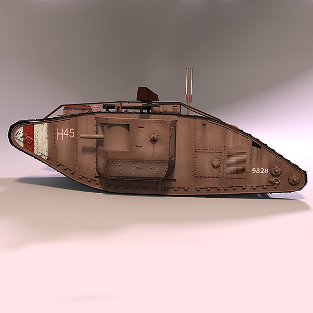 British Mark V Tank 3d Model