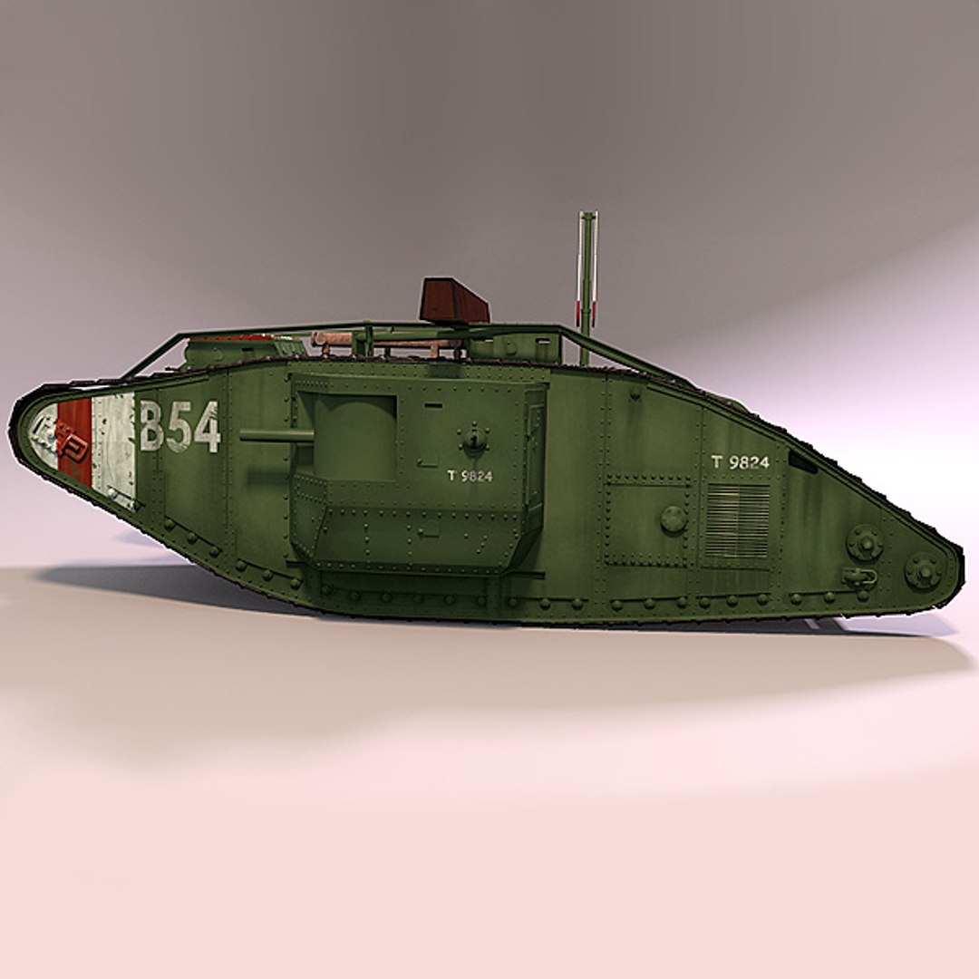 British Mark V Tank 3d Model