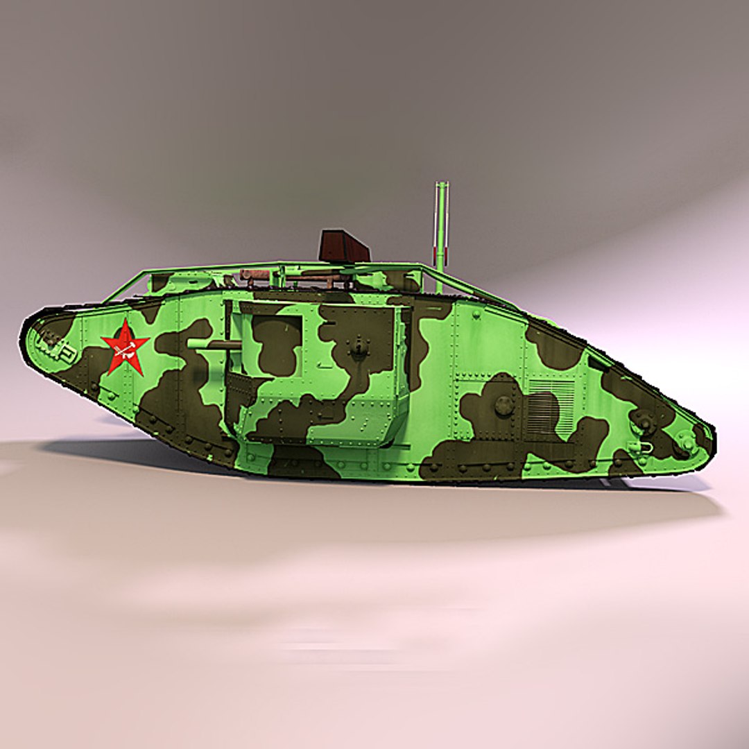 British Mark V Tank 3d Model