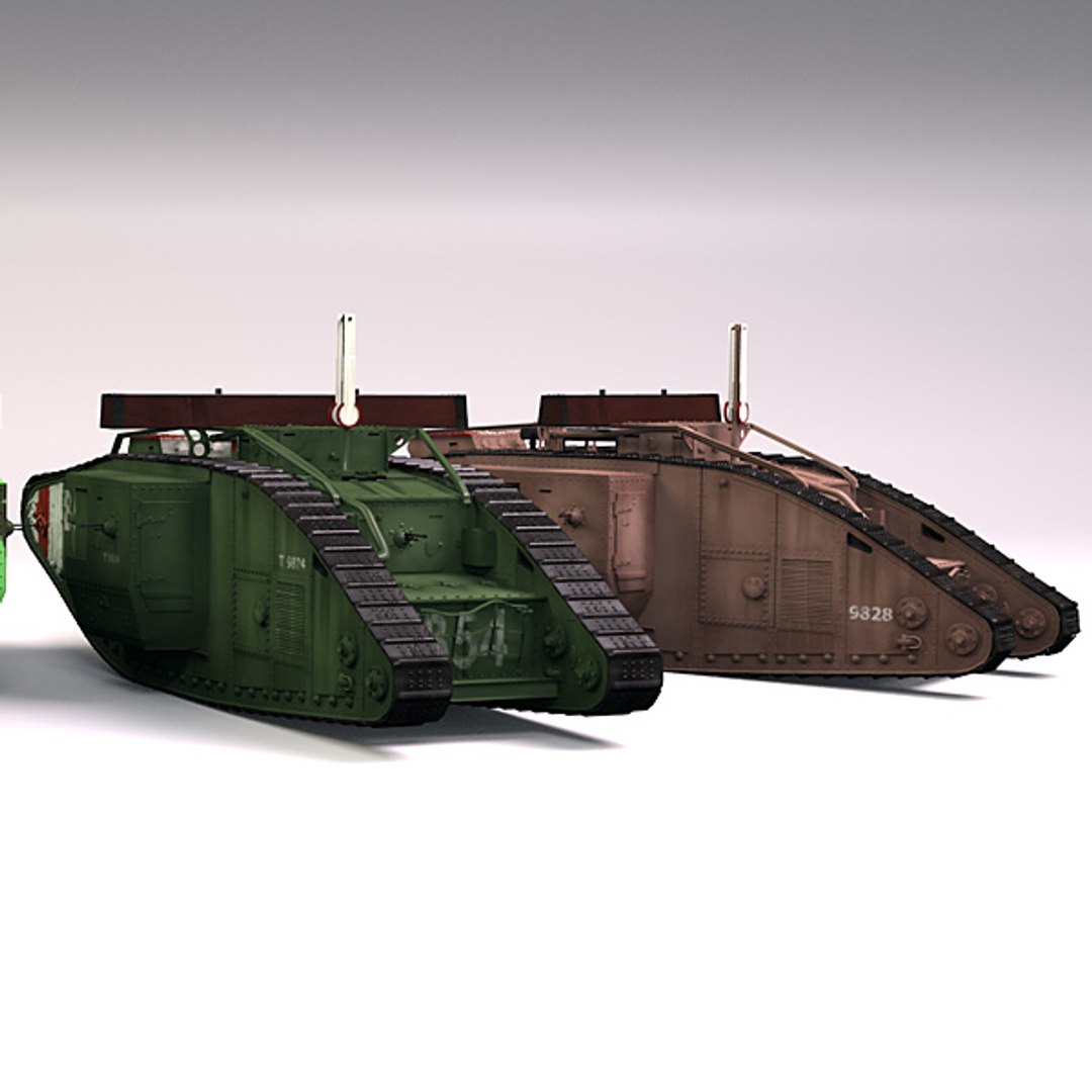 British Mark V Tank 3d Model