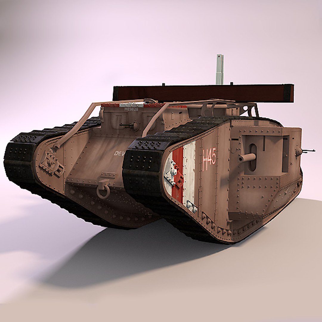 British Mark V Tank 3d Model