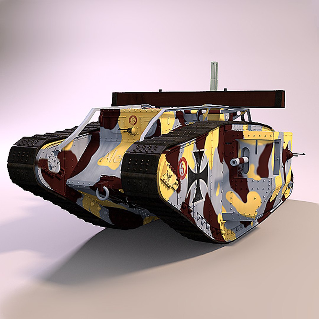 British Mark V Tank 3d Model
