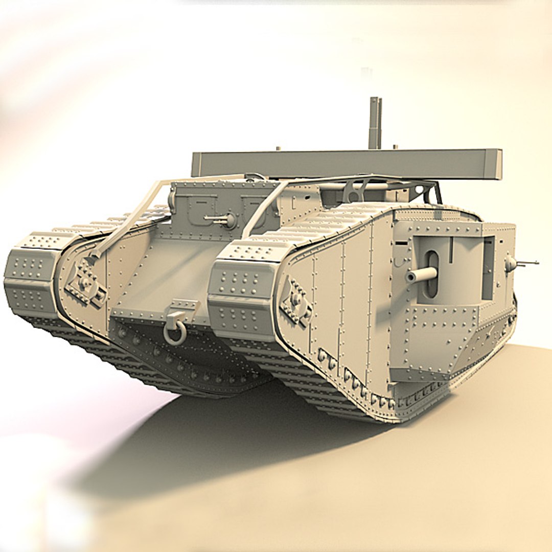 British Mark V Tank 3d Model