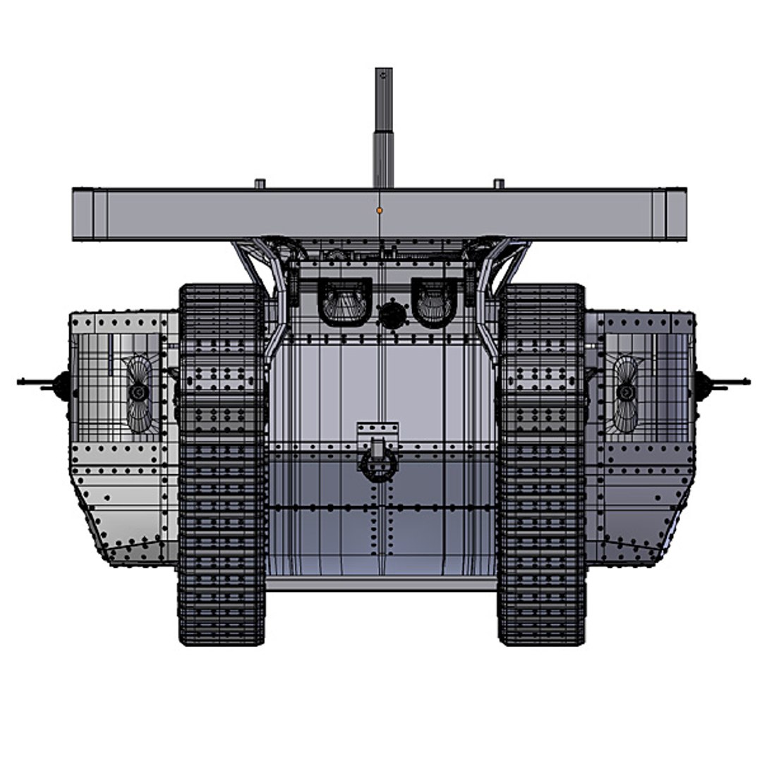 british mark v tank 3d model