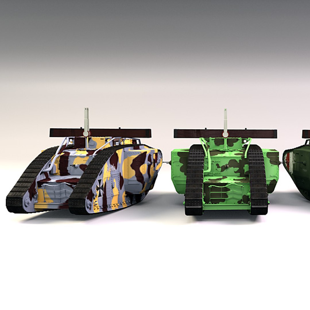 British Mark V Tank 3d Model