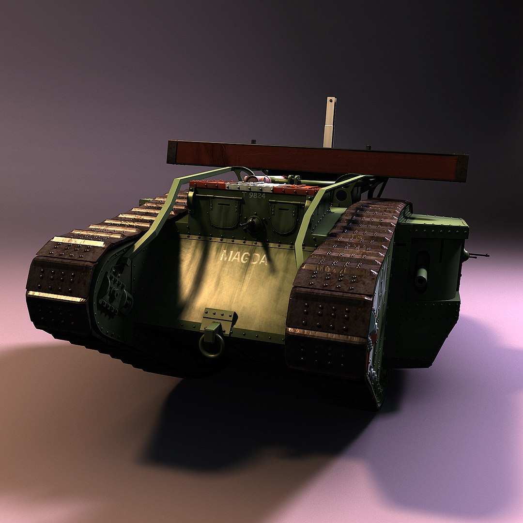 British Mark V Tank 3d Model