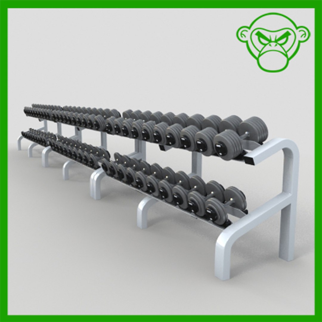 Dumbbell Racks 3d Obj