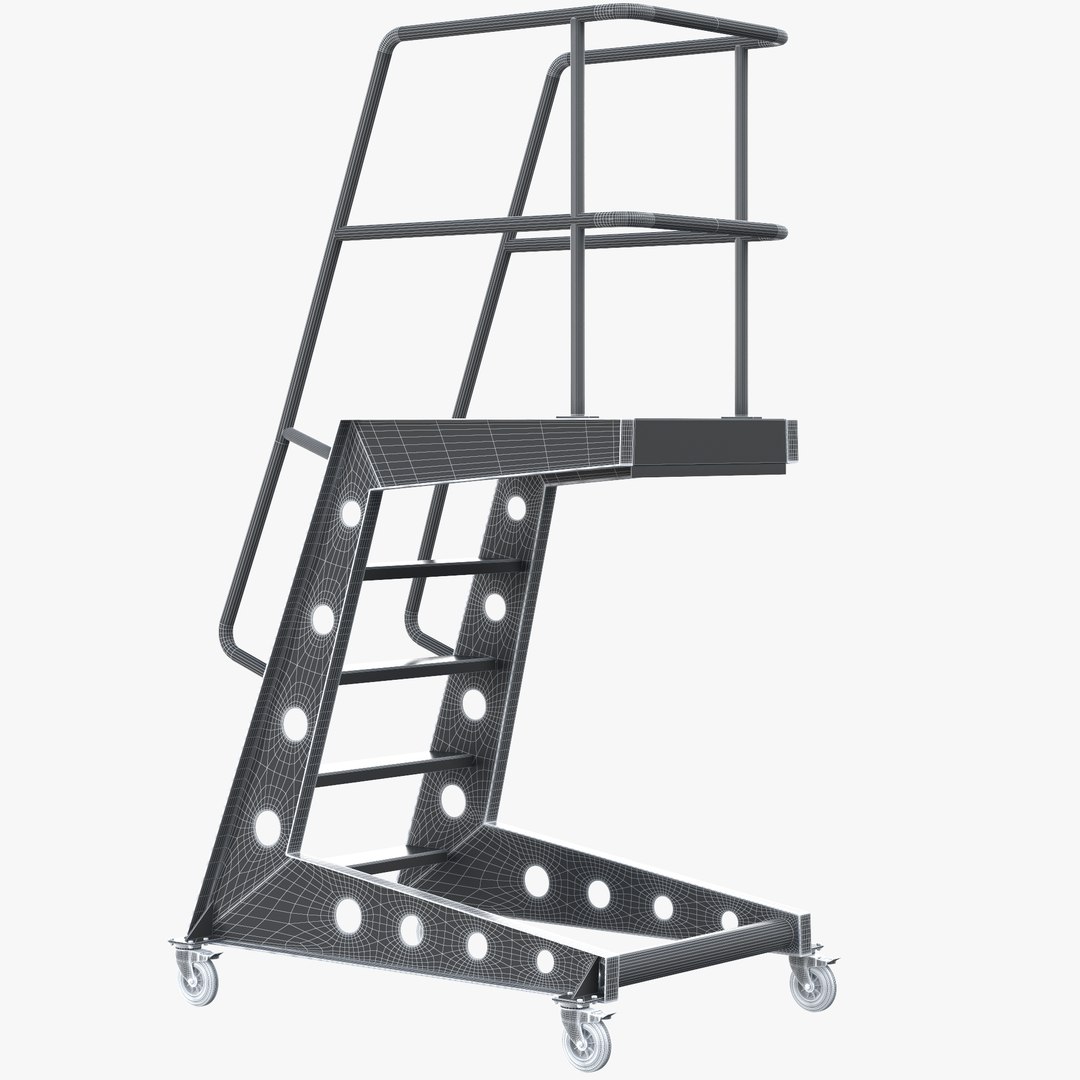 3D Rolling Ladder Model - TurboSquid 1965933