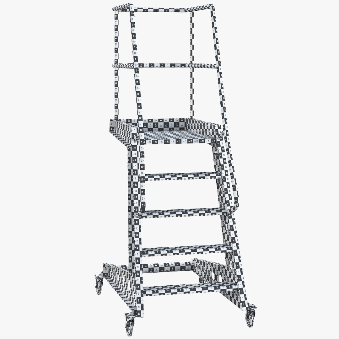 3D Rolling Ladder Model - TurboSquid 1965933