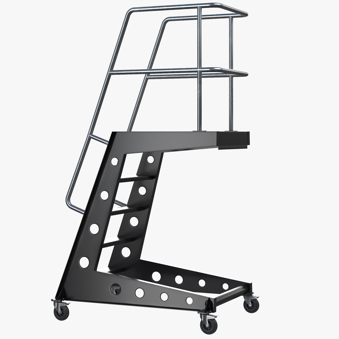 3D Rolling Ladder Model - TurboSquid 1965933
