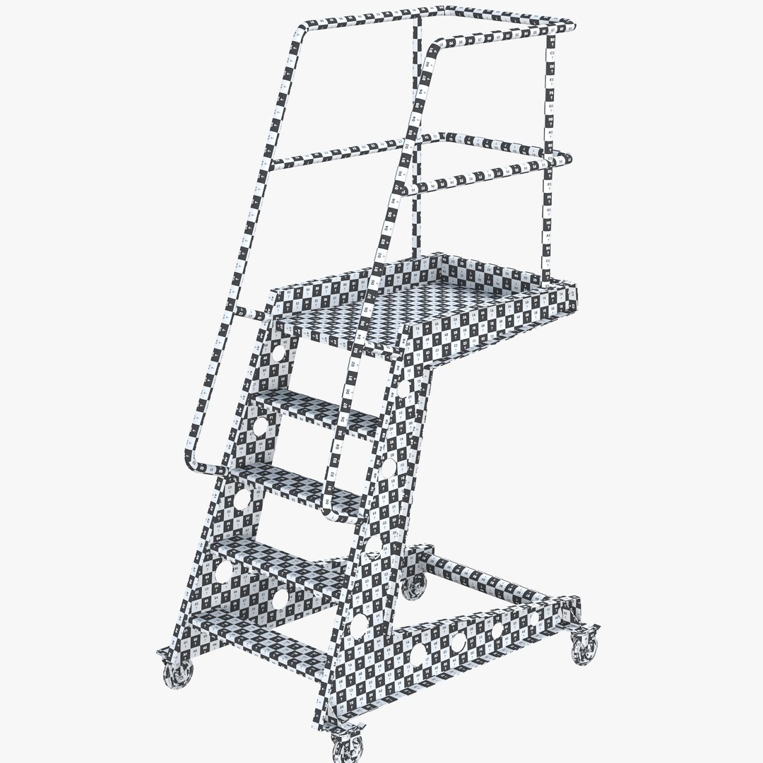 3D Rolling Ladder Model - TurboSquid 1965933