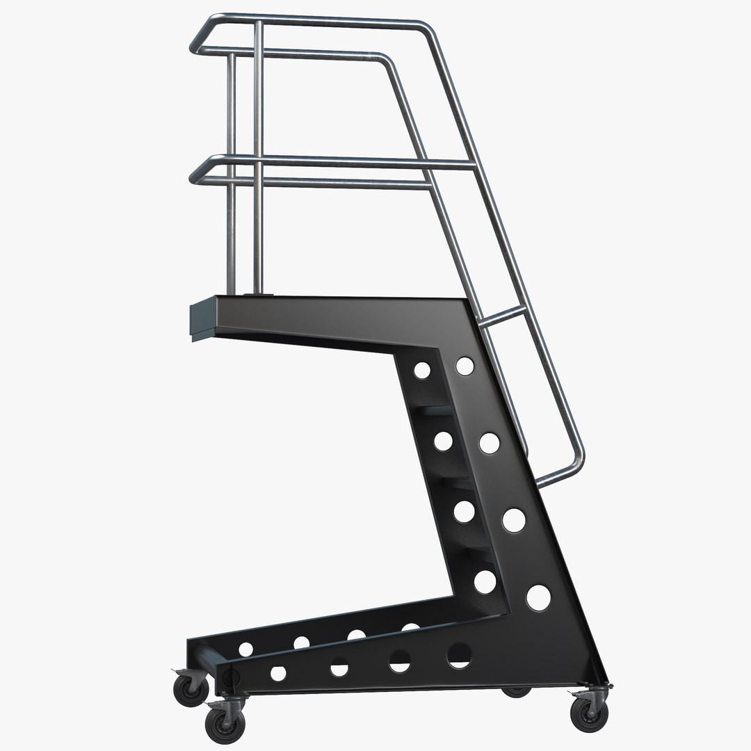 3D Rolling Ladder Model - TurboSquid 1965933
