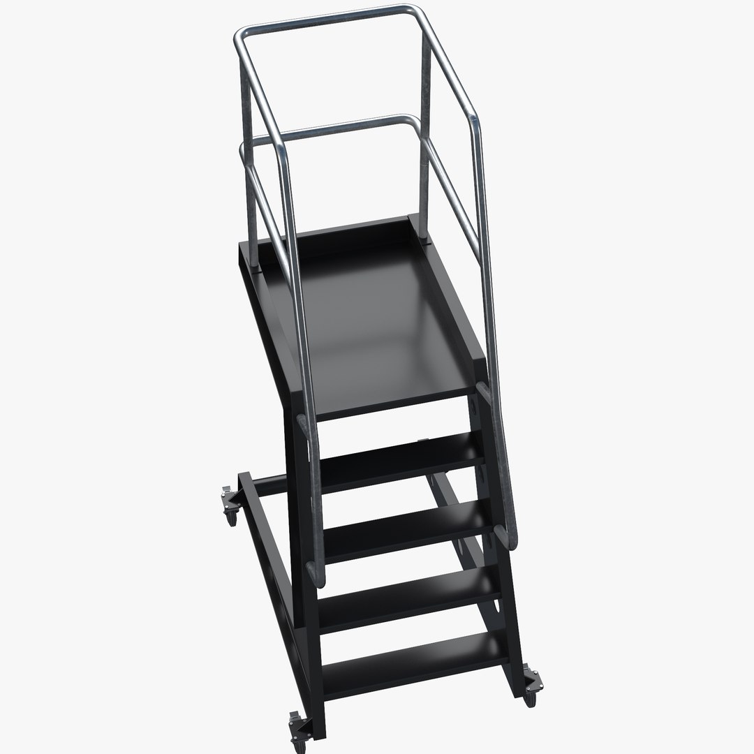 3D Rolling Ladder Model - TurboSquid 1965933