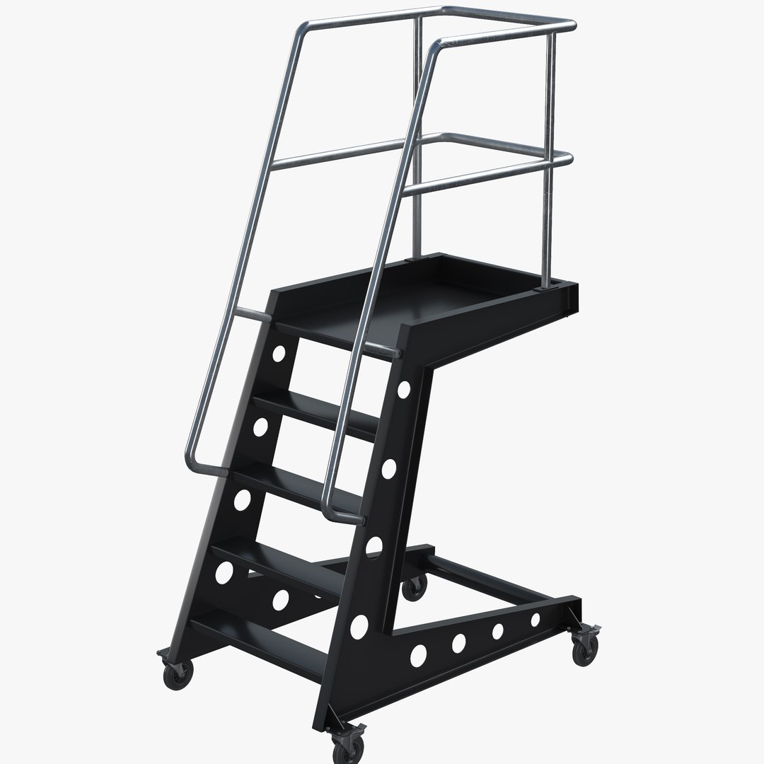 3D Rolling Ladder Model - TurboSquid 1965933