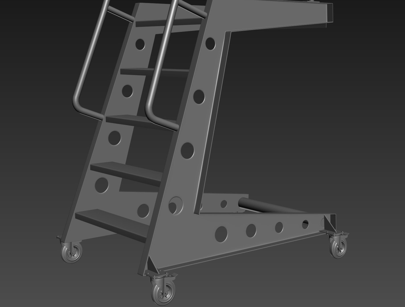 3D Rolling Ladder Model - TurboSquid 1965933