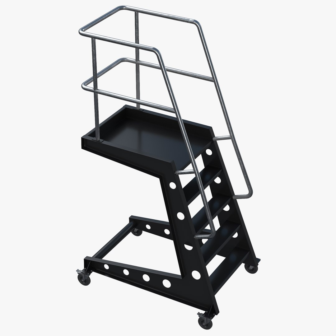 3D Rolling Ladder Model - TurboSquid 1965933