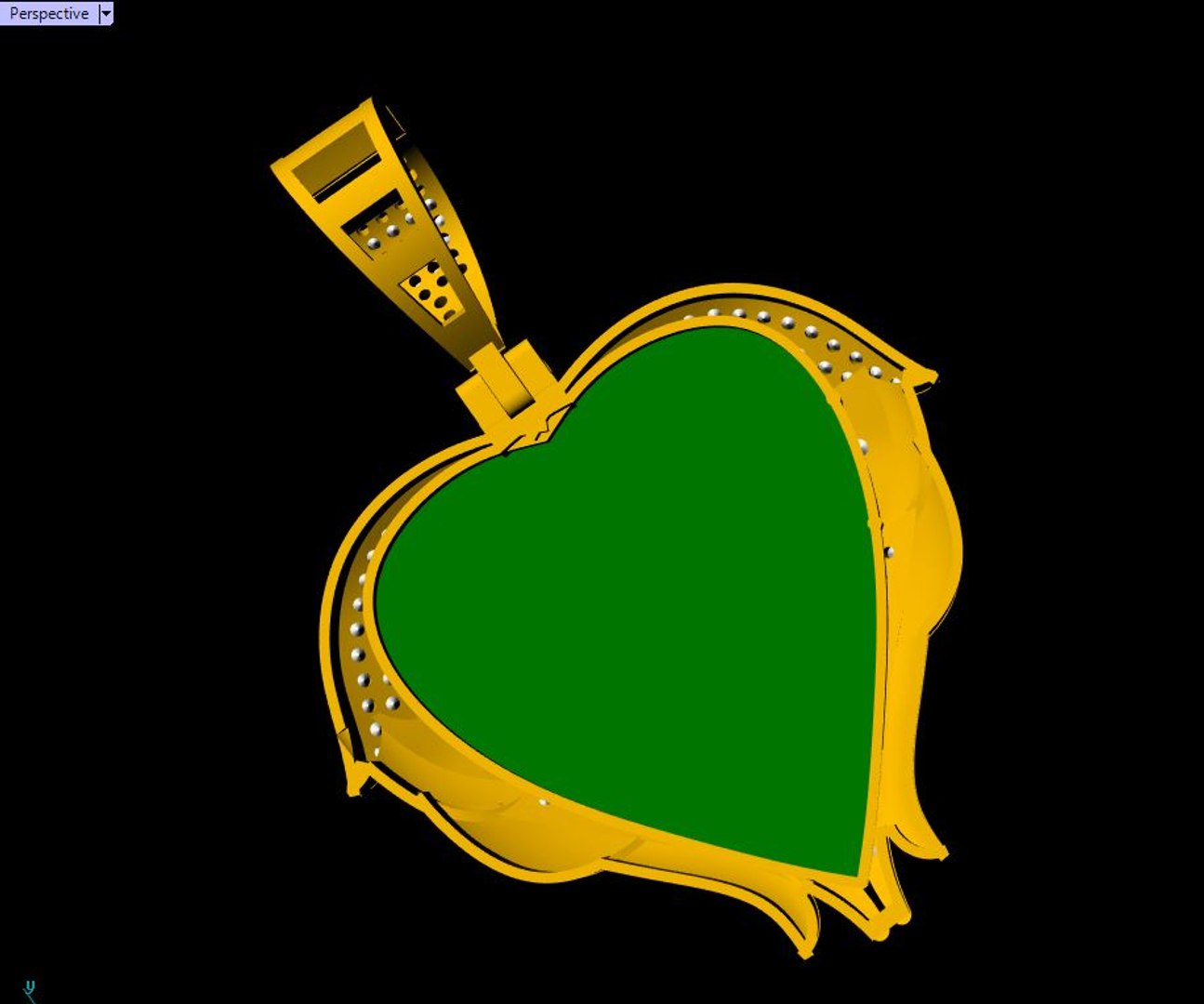 Heart Shaped Pendant - 0063 3D Model - TurboSquid 2343313