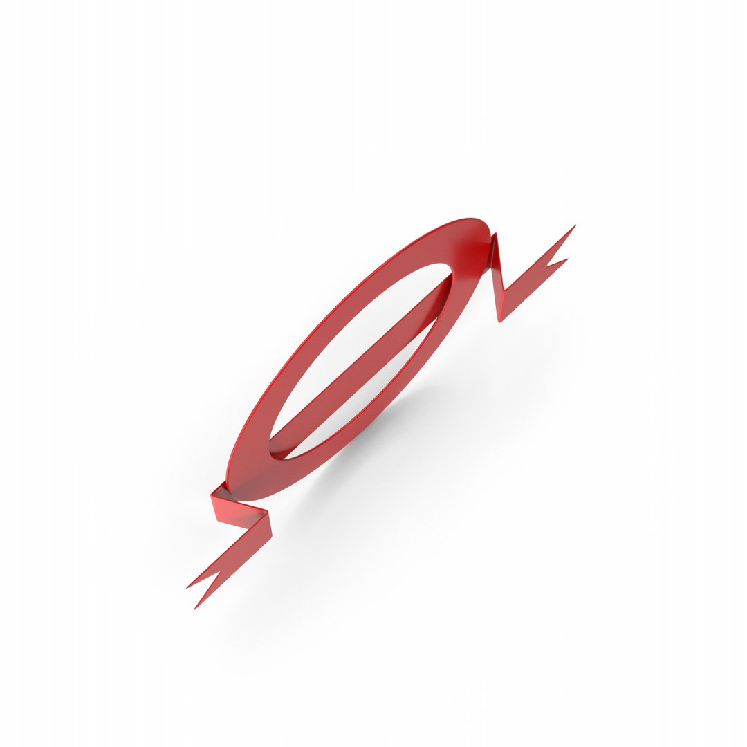 3D Red Three Star Ribbon Sign - TurboSquid 2036441