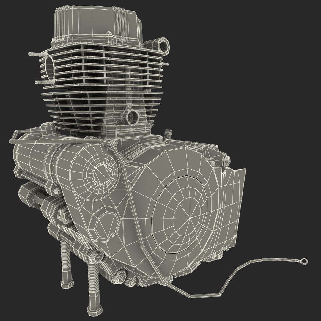 motorcycle engine cgt lingmu 3d model
