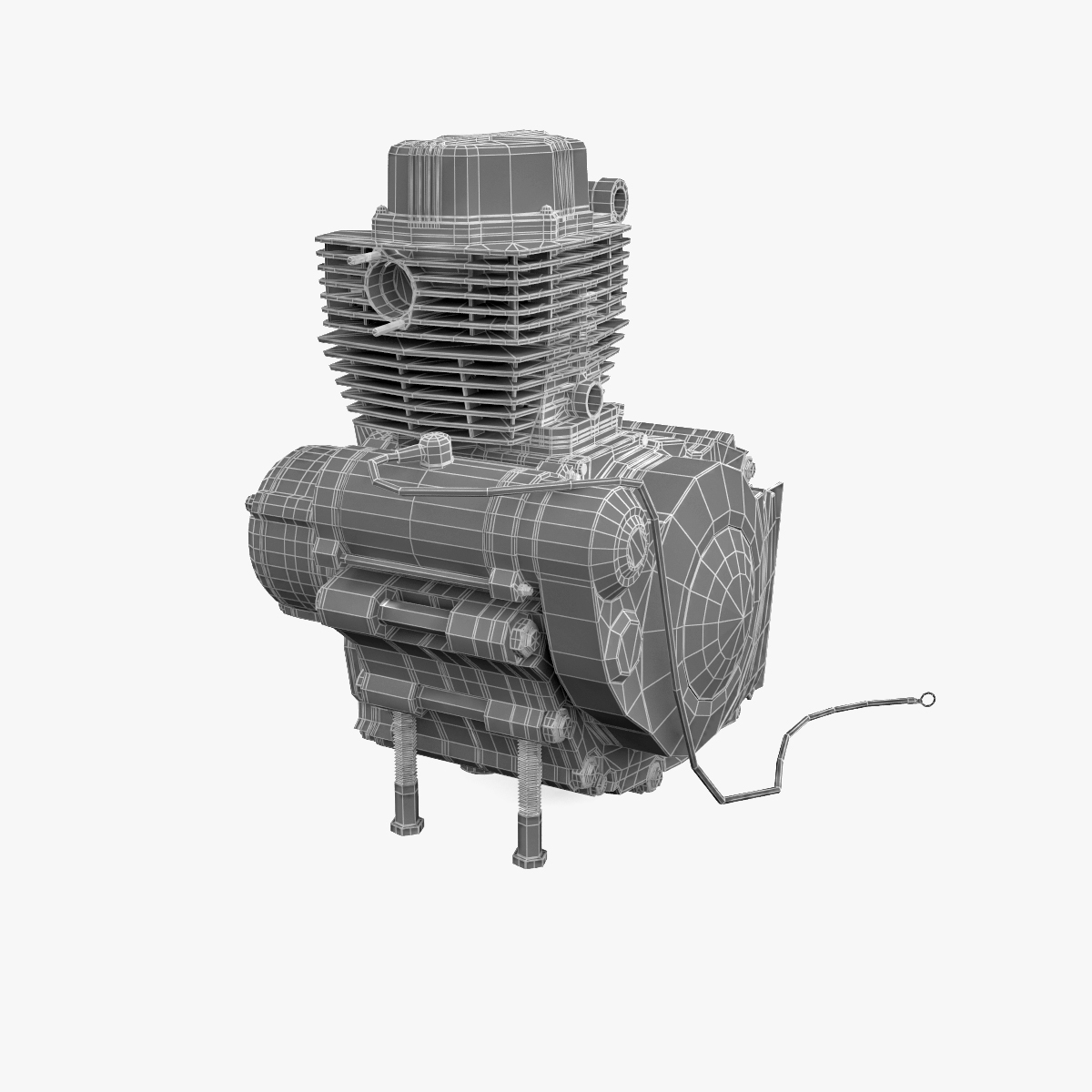 motorcycle engine cgt lingmu 3d model