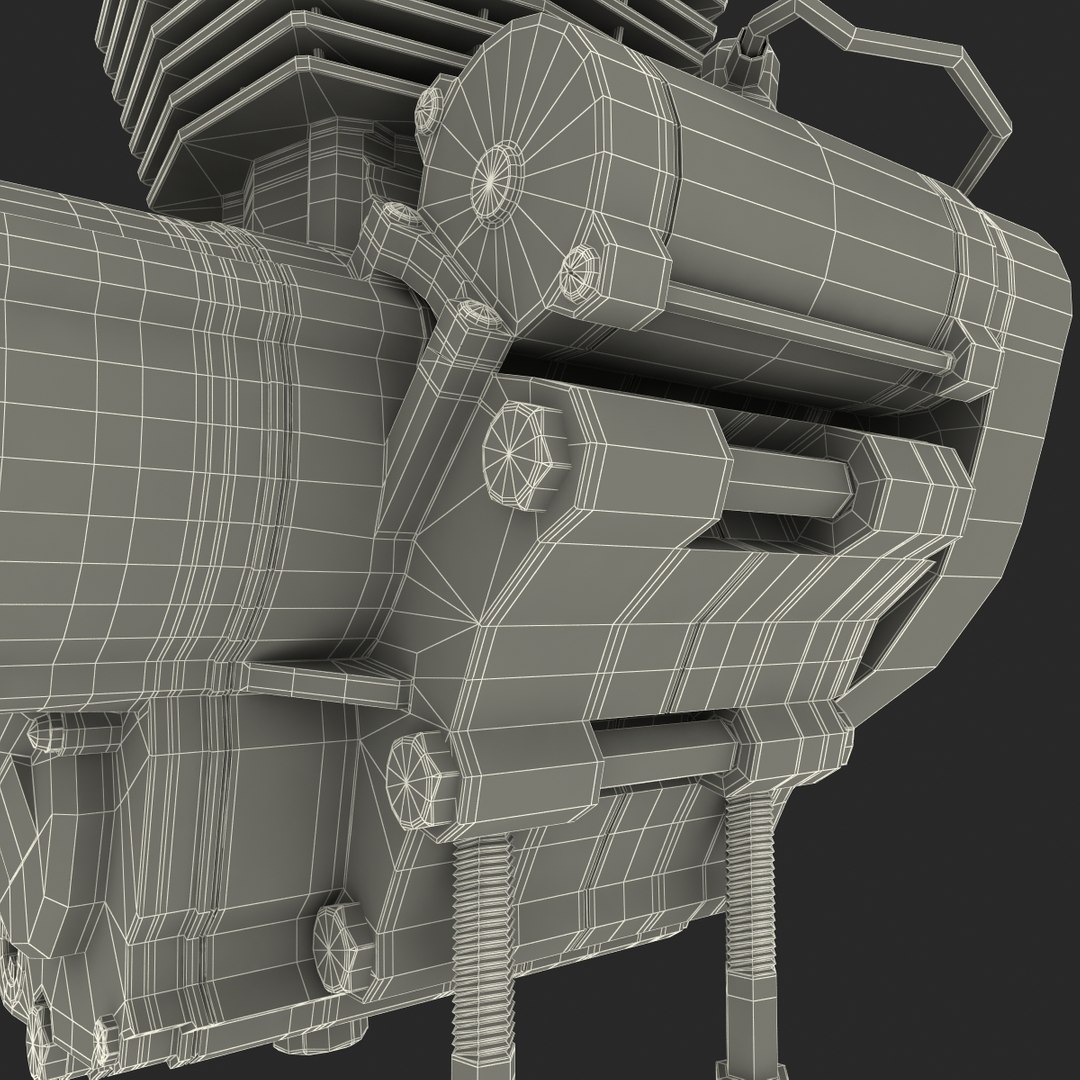 motorcycle engine cgt lingmu 3d model