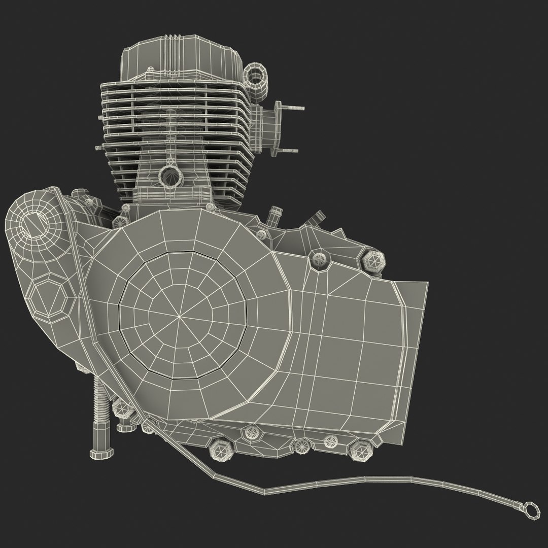 motorcycle engine cgt lingmu 3d model