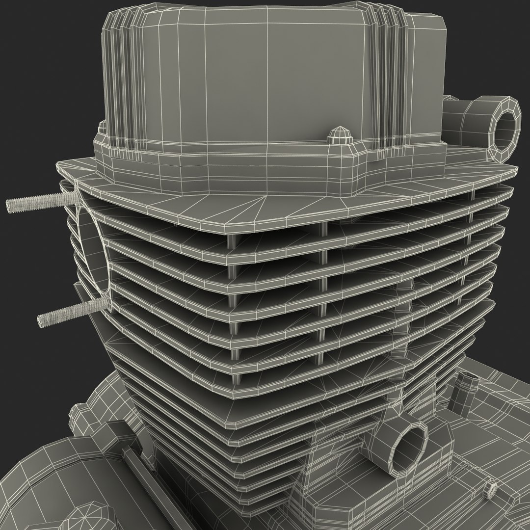 motorcycle engine cgt lingmu 3d model