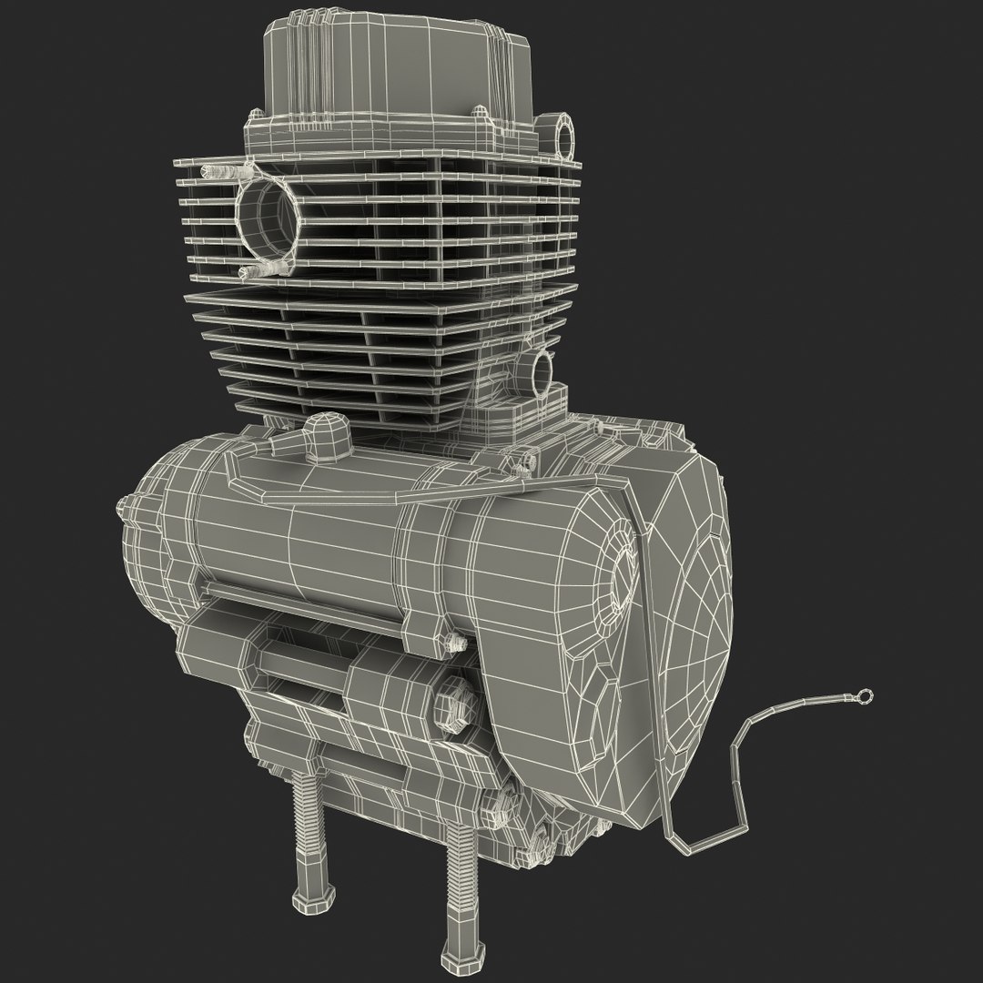 motorcycle engine cgt lingmu 3d model