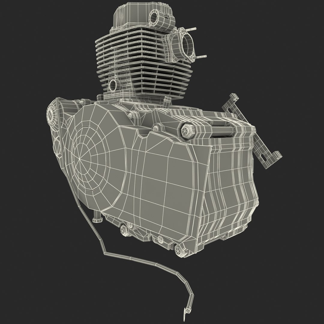 motorcycle engine cgt lingmu 3d model