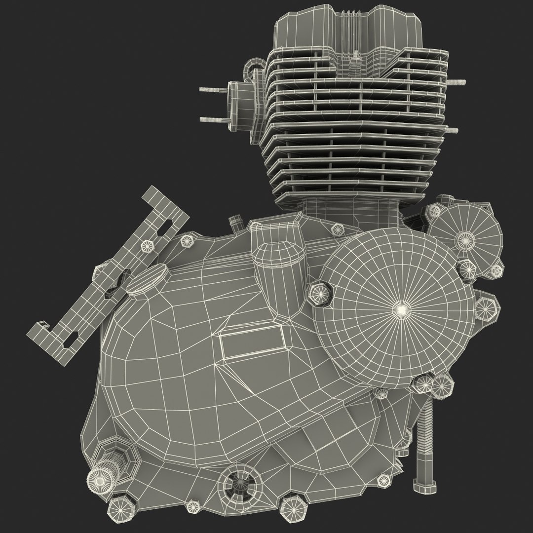 motorcycle engine cgt lingmu 3d model