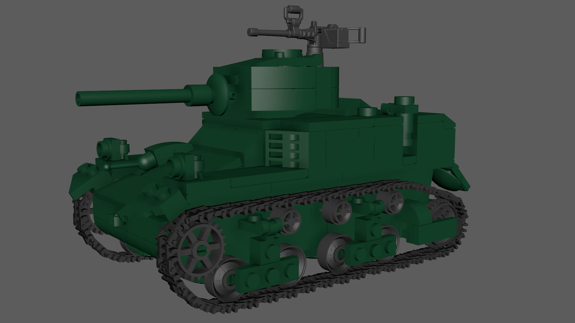3D Rigged Lego M3A1 Tank - TurboSquid 1854100
