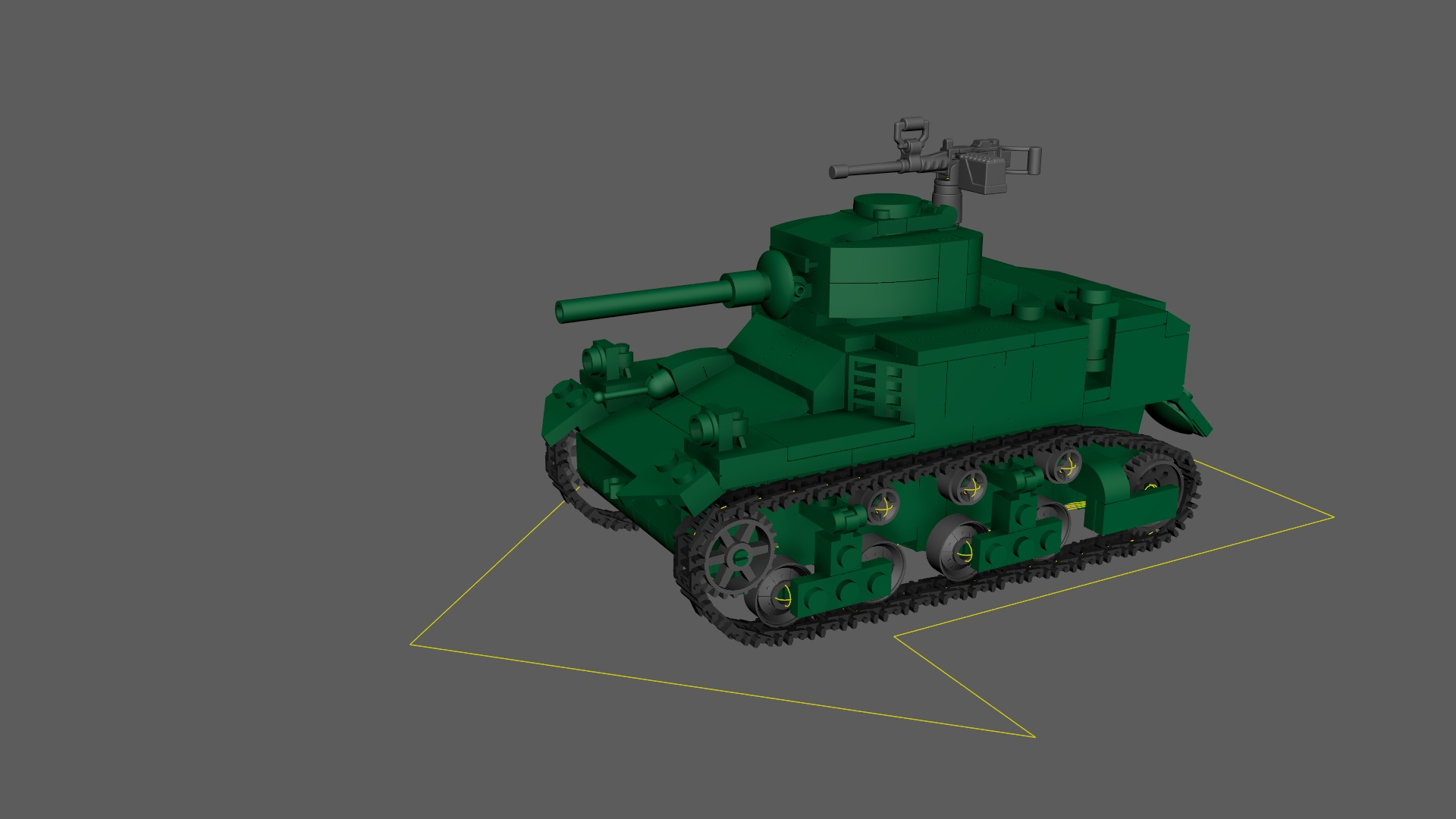 3D Rigged Lego M3A1 Tank - TurboSquid 1854100