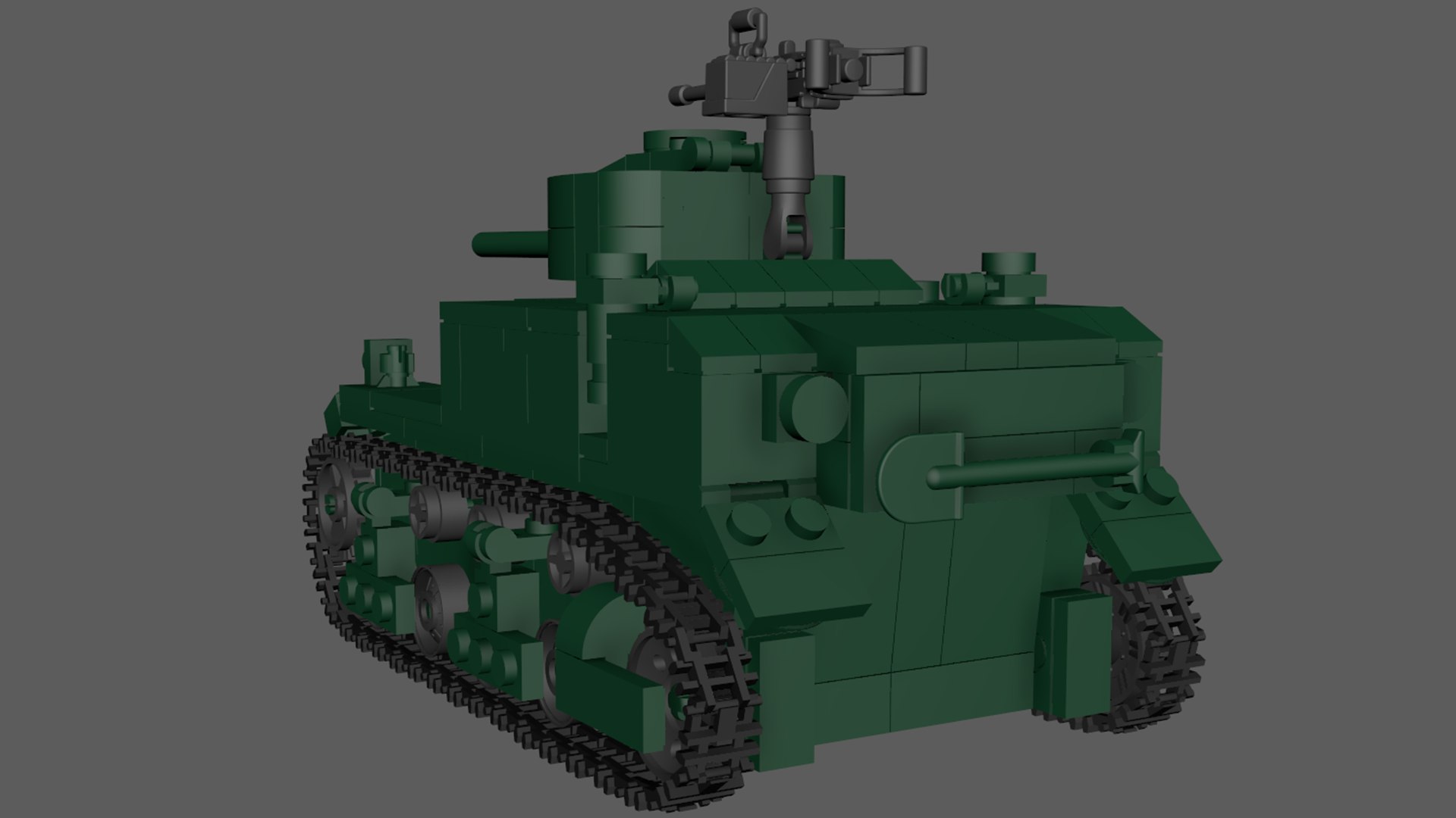 3D Rigged Lego M3A1 Tank - TurboSquid 1854100