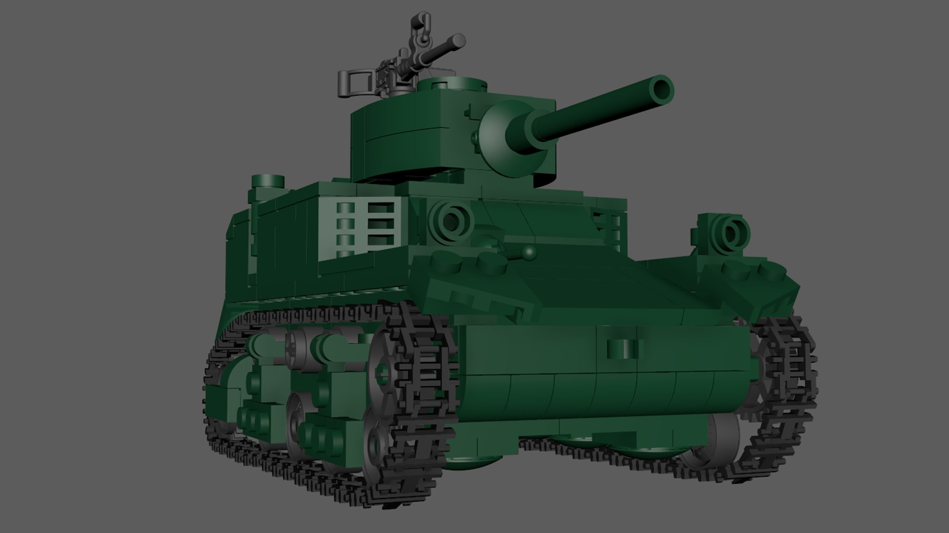 3D Rigged Lego M3A1 Tank - TurboSquid 1854100