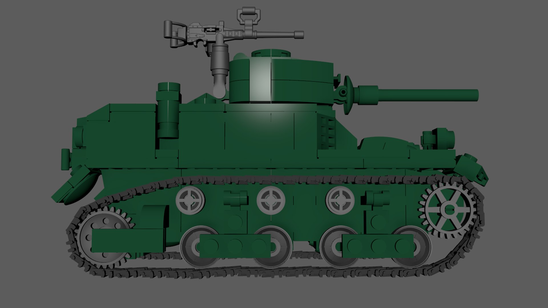 3D Rigged Lego M3A1 Tank - TurboSquid 1854100