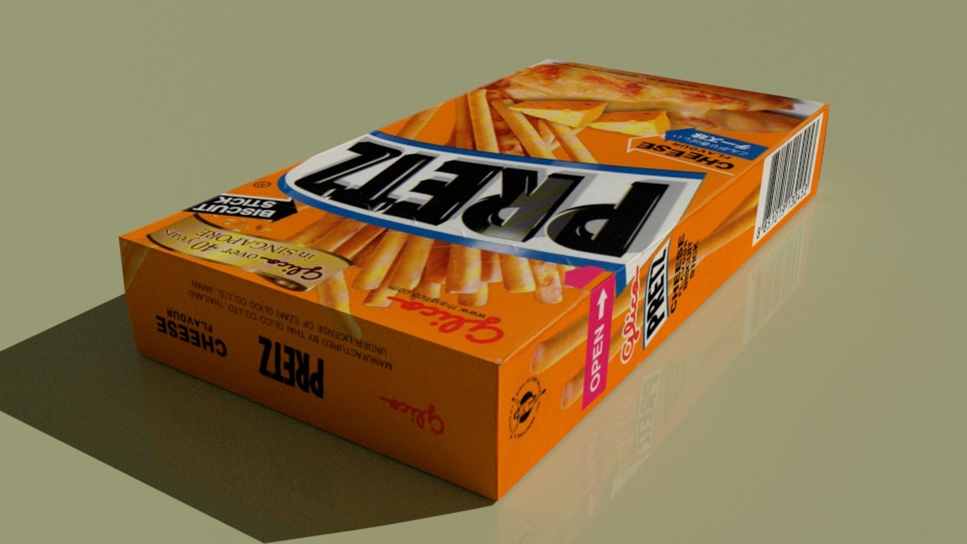 glico pretz box 3d model