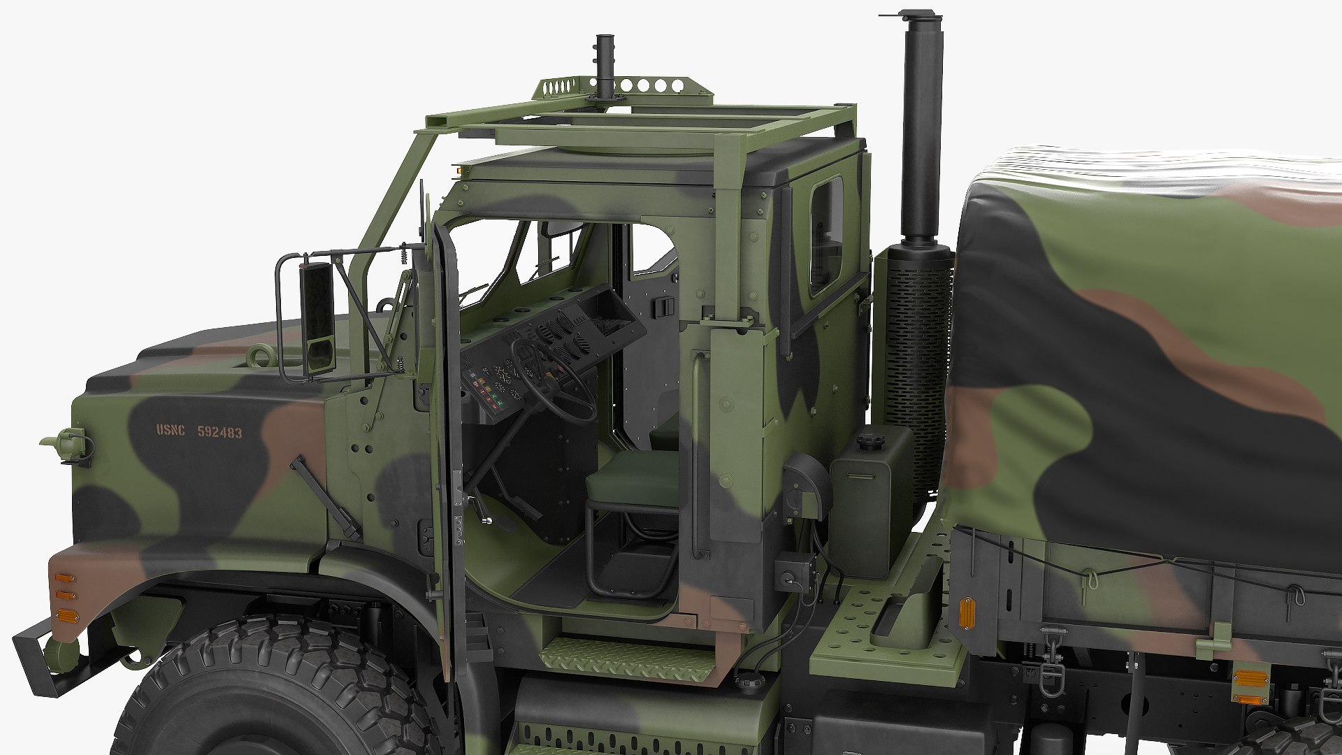 3D Model Military Medium Cargo Truck - TurboSquid 1517761