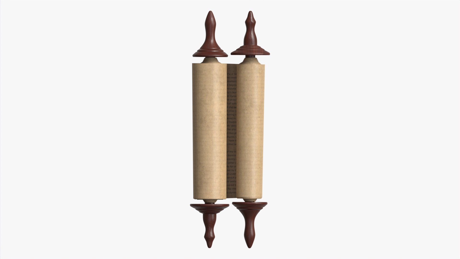 Ancient Scroll With Wooden Rods Old Text 03 3D Model - TurboSquid 2027333