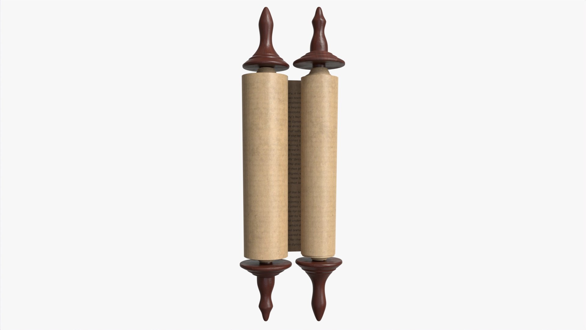 Ancient Scroll With Wooden Rods Old Text 03 3D Model - TurboSquid 2027333