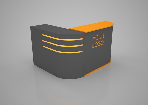 stand info desk 3d model