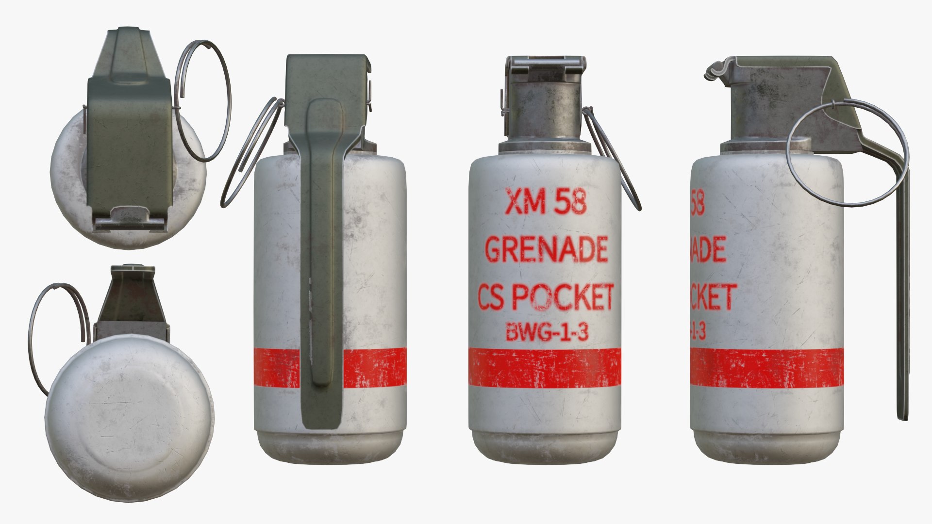 3D XM58 Riot Control Grenade Model - TurboSquid 2245126