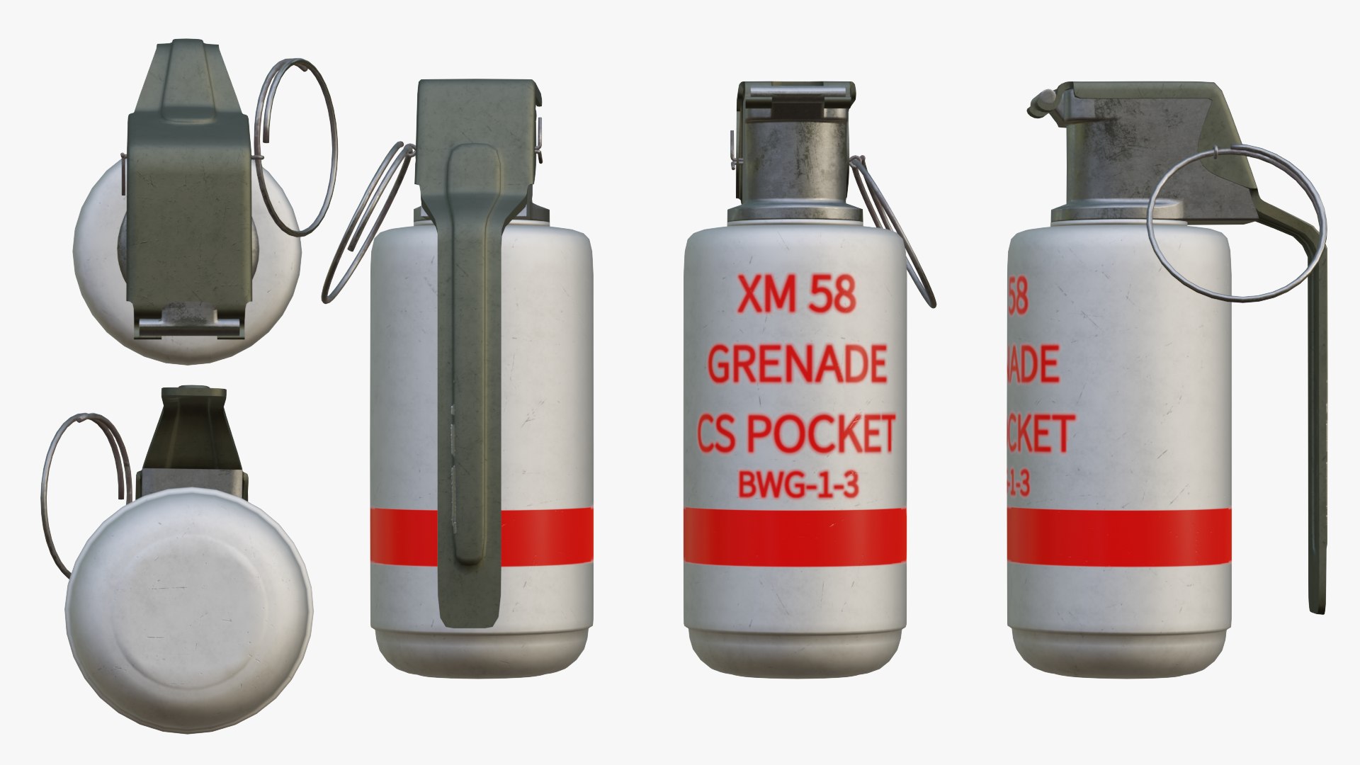 3D XM58 Riot Control Grenade Model - TurboSquid 2245126