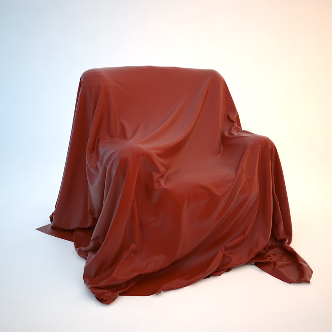 Chair Covered Sheet 3d Obj