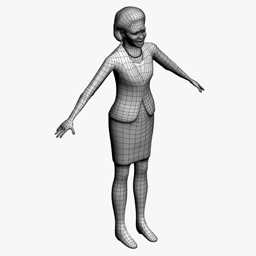 3d Obj Michelle Obama