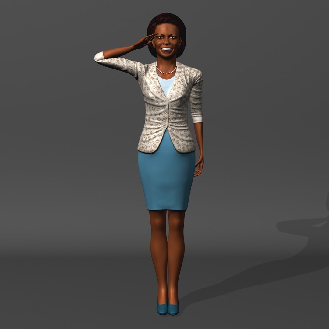 3d Obj Michelle Obama