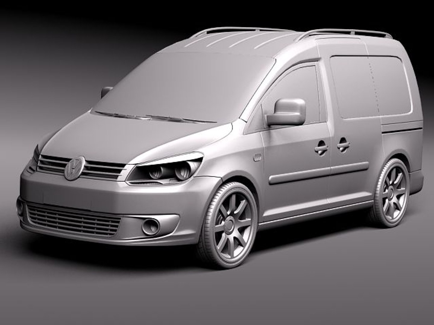 volkswagen caddy van minivan obj