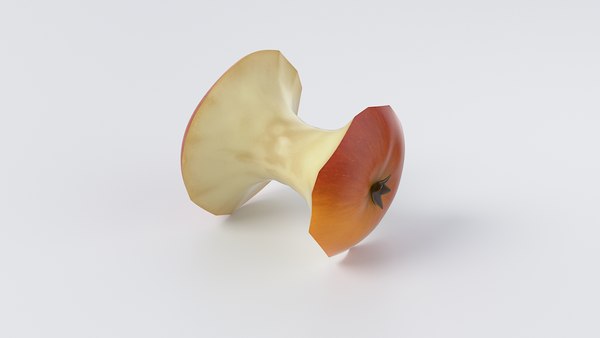 modelo 3d Cartoon Orange Apple Core - TurboSquid 2086527