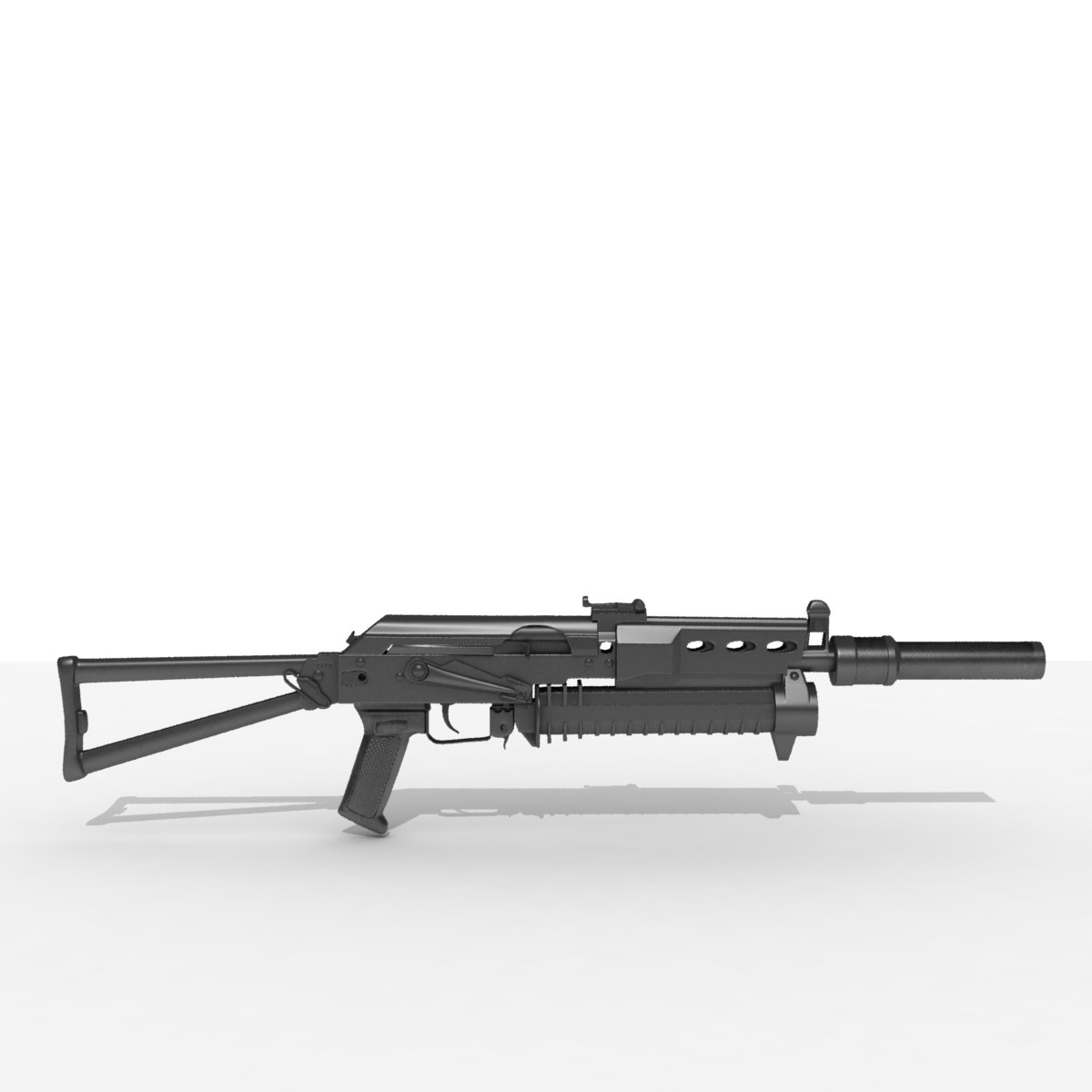 3d pp-19 bizon submachine original model
