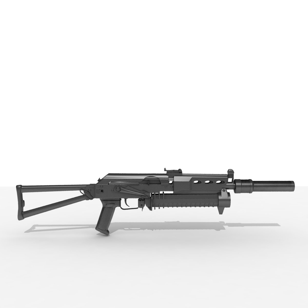 3d Pp-19 Bizon Submachine Original Model